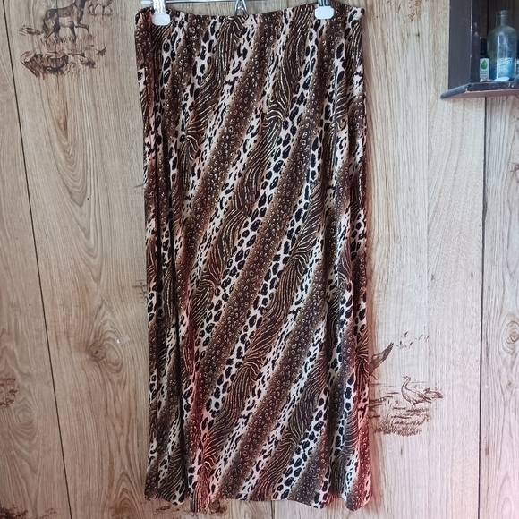 Fashion Bug | Skirts | Vintage 9s Y2k Fashion Bug Animal Print Maxi ...
